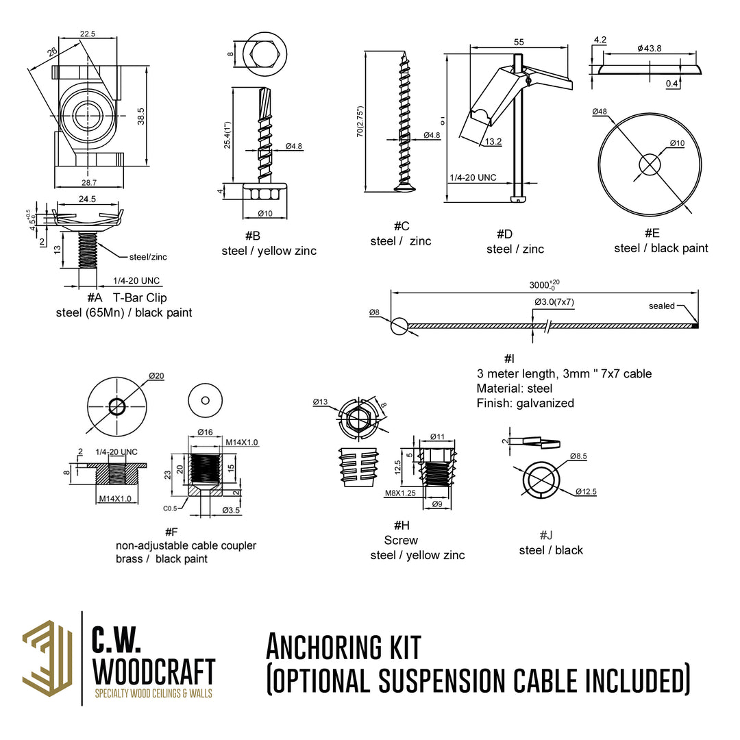 Universal Anchoring kit – CW WOODCRAFT