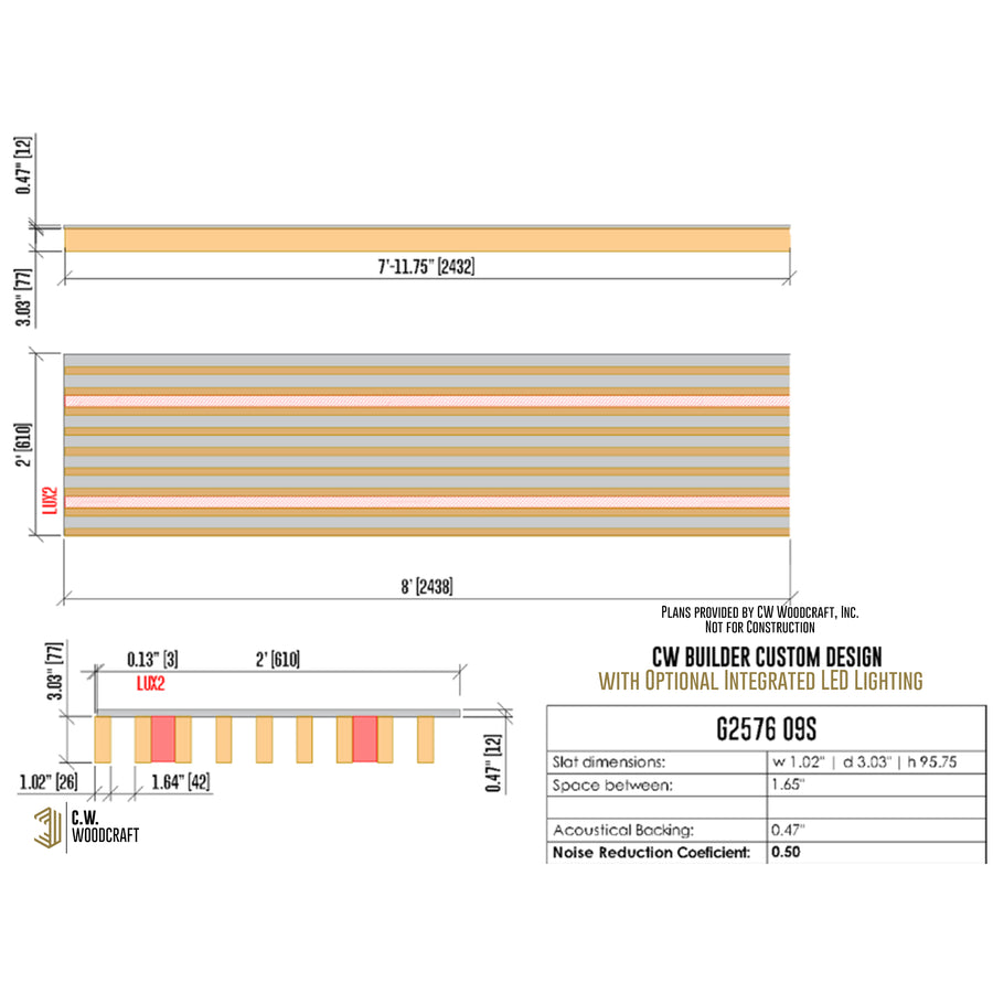 G2576-09S | Acoustical Linear Wood Panel – CW WOODCRAFT
